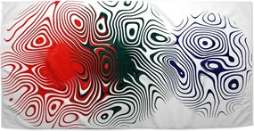 Sablio Ručník Dvoubarevná abstrakce - 70x140 cm