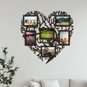 dřevo života Dřevěný fotorámeček Srdcový strom II Zvolte barvu dekoru: Wenge, Velikost fotografie: 13x18