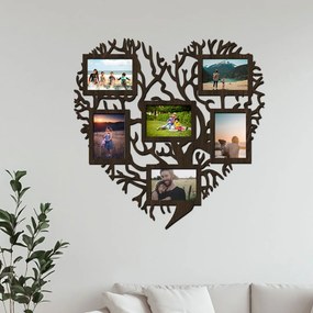 dřevo života Dřevěný fotorámeček Srdcový strom II Zvolte barvu dekoru: Wenge, Zvolte velikost fotografie (cm): 13x18