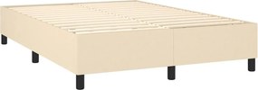 Box spring postel s matrací krémová 140x190 cm textil 3141934