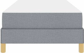 Postel s boxspringem s matrací Světle šedá 90 x 190 cm textil 3398528