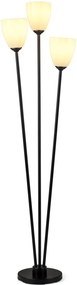 Costway Stojací lampa153cm stojací lampa s3E27- patice lampiček na čtení3Flamey