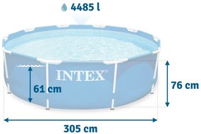 Zahradní bazén s kovovou konstrukcí 305 x 76 cm 15v1 INTEX 28202