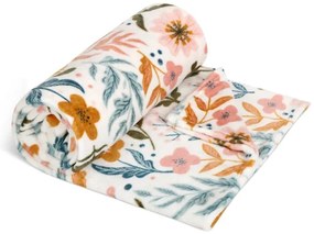 Bellatex Přikrývka  Kemping PLUS 150x200 cm Louka Růžová,Zelená,Bílá