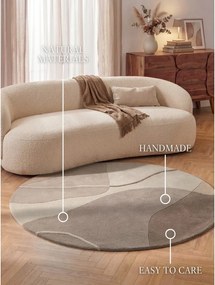 Hnědý/béžový vlněný kulatý koberec ø 160 cm Virelle – Villeroy&amp;Boch