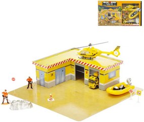 _Ostatní 1_ Stavební puzzle set 33ks + 2 auta kov 11-17cm s doplňky v krabičce 81021