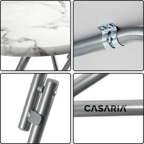 Cateringový skládací barový stůl MARLE 60 cm mramorově bílý