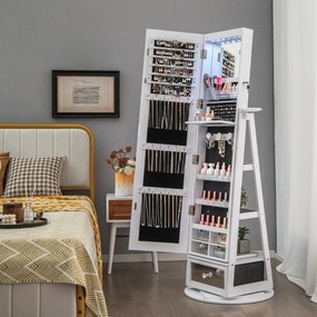 Costway Šperkovnice 360° otočná zrcadlová skříňka se zrcadlem po –