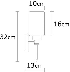 Nástěnné svítidlo v bílo-stříbrné barvě Balcova – Opviq lights