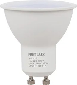 RETLUX RLL 615 GU10 bulb 5W / 675 lm / 6500K - denní bílá / D