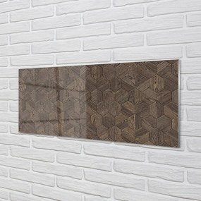 akrylový obraz dřevěné šestiúhelníky 120x60 cm