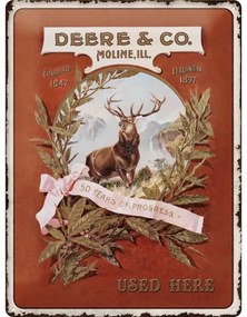 Postershop Plechová cedule - Deere & Co. (Used here) 40x30 cm