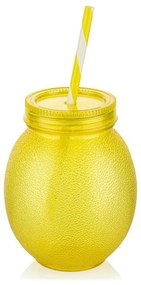 PROHOME - Sklenice se slámkou Citron různé barvy