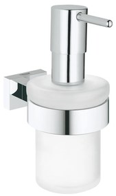 Grohe Essentials Cube - Dávkovač tekutého mýdla s držákem, chrom 40756001