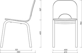 Žlutá jídelní židle Atto – noo.ma