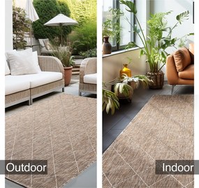 Ayyildiz, Kusový koberec Zagora 4512 Beige – na ven i na doma, 120x170, béžová, chodba / předsíň