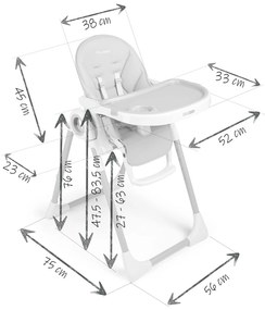 Nukido Kojící židle se stolem, denní lůžko Belo tmavě modré