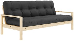 OnaDnes -20% Tmavě šedá trojmístná rozkládací pohovka Karup Design Knob 205 cm