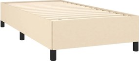 Box spring postel s matrací krémová 90x200 cm textil 3131406