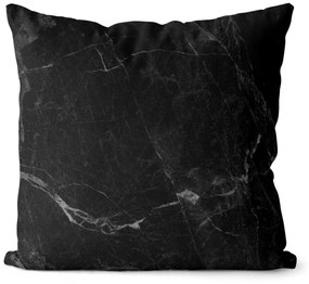 Polštář Dark black marble (Velikost: 40 x 40 cm)