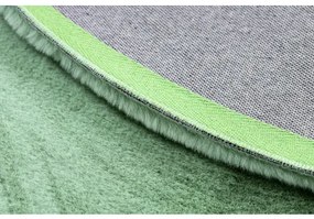 Dywany Luszczow Kusový koberec kulatý BUNNY, zelená, imitace králíčí kožešiny Rozměr koberce: 120 cm KRUH
