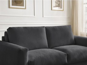 Černá pohovka na každodenní spaní/rozkládací 200 cm Cocoone – Bobochic Paris