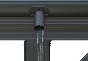Přístřešek na auto BestBerg BBCP-CH500 / 15,3 m² / 503 x 305 x 232 cm / antracit/šedá