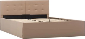 Rám postele zvedací úložiště cappuccino umělá kůže 120 x 200 cm 285530