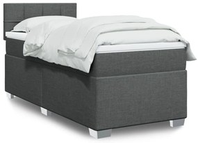 Box spring postel s matrací tmavě šedá 90x190 cm textil 3285744