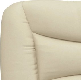 Postel s matrací Hvar krémová 90 x 200 cm textil 3208511