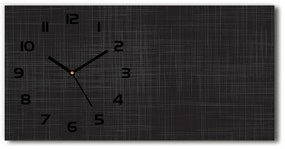 Wallmuralia Skleněné hodiny na stěnu Lněná textura 60x30 cm
