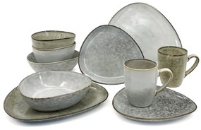 Clay TRIANGLE Jídelní souprava nádobí 10 ks šedo-béžová