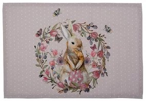 Textilní prostírání HAPPY BUNNY 48*33 cm (sada 6 kusů)