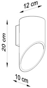 Sollux SL.0113 - Nástěnné svítidlo PENNE 20 1xG9/40W/230V černá