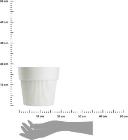 PLASTOVÝ KVĚTINÁČ SILVA LINE 20X17,5 CM KRÉMOVÁ