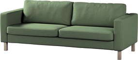 Potah na pohovku IKEA Karlstad, 3-místná, rozkládací barva zelená látka pletený vzor