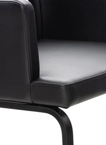 Jídelní židle Zavor umělá kůže černá konstrukce