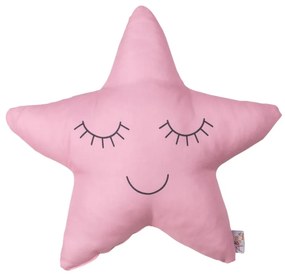 Růžový dětský polštářek s příměsí bavlny Apolena Pillow Toy Star, 35 x 35 cm