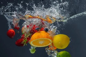 Obraz ovoce ve vodě - 90x60 cm