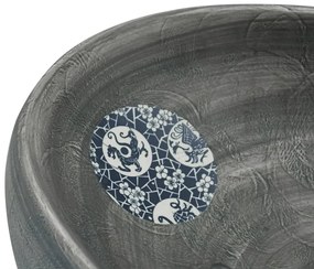 Umyvadlo na desku šedé oválné 59 x 40 x 15 cm keramika,  155089