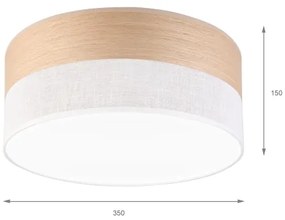 LED Stropní svítidlo SIRJA WOOD LED/20W/230V pr. 35 cm bílá/dub