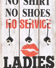 Nástěnný věšák na kabáty MEN LADIES s 6 háčky 120 x 40 cm 245852