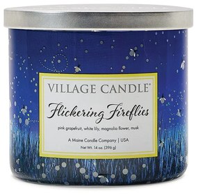 Village Candle Vonná svíčka Flickering Fireflies - Růžový grep & Magnólie, 396 g