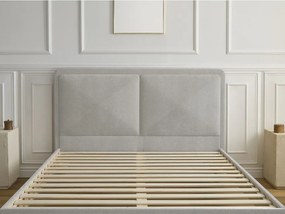 Šedá čalouněná čalouněná dvoulůžková postel s roštem 180x200 cm Mara – Bobochic Paris