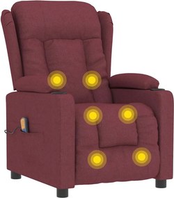 Masážní křeslo vínové textil 339061