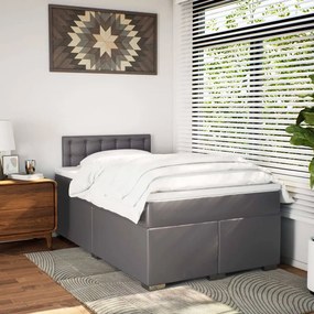 Box spring postel s matrací šedá 120x190 cm umělá kůže 3288414