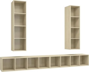 Nástěnné TV skříňky 4 ks dub sonoma kompozitní dřevo 3079892