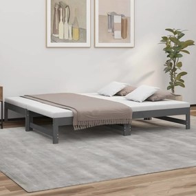 vidaXL Výsuvná postel 2x (90 x 190) cm masivní borovice [823417] Barva: Šedá