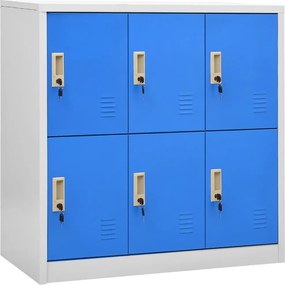 Uzamykatelné skříně 2 ks světle šedé a modré 90x45x92,5 cm ocel 3095232