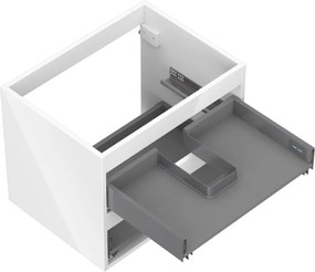 Mexen Box-A, závěsná skříňka 60 cm, 2 zásuvky, bílá lesklá, 91AX0-0600-470-2-00